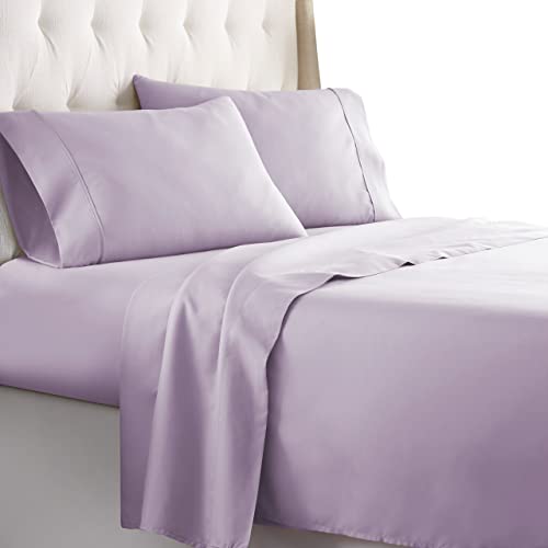 HC COLLECTION 1800 Series Bedding Sheets & Pillowcases Bed Linen Set with 16 inch Deep Pockets, Queen, Lavender