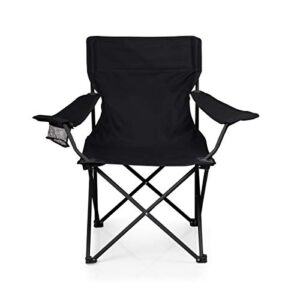 PTZ Camp Chair - Picnic Chair - Beach Chair with Carrying Bag, (Black)