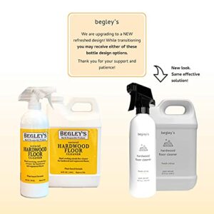 Begley's Natural Hardwood Floor Cleaner - 24oz Wooden Floor Cleaner Spray Bottle - Wood Floor Cleaner - Hardwood Cleaner - Pet Safe Floor Cleaner for Mopping - Citrus Scent Pet Friendly Floor Cleaner