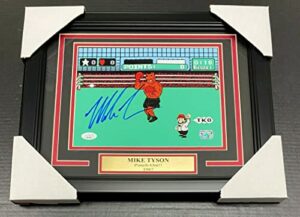 iron mike tyson authentic signed autographed 8x10 photo framed punch-out jsa coa