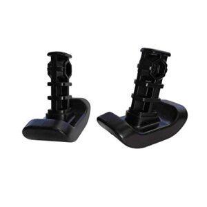 stander replacement ski glides, compatible with the ez fold-n-go walker and the able life space saver walker, black, set of 2