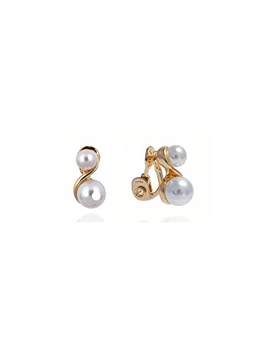 Anne Klein Gold-Tone & Faux Pearl Clip-On Earrings