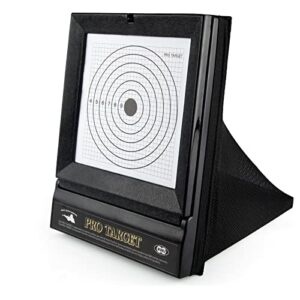 airsoft targets for shooting, reusable bb & pellet guns with trap net catcher, heavy-duty paper sheets, stand and paper training target easy to see your shots land, for indoor, outdoor ranges