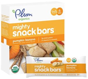 plum organics pumpkin banana mighty bar, 0.67 oz, 6 ct