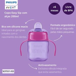 Philips Avent Classic Soft Spout Cup, 200ml (Pink/Purple)