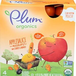 Plum Organics, Friut & Veggie Mashups, 3.17 Oz, 4 Ct