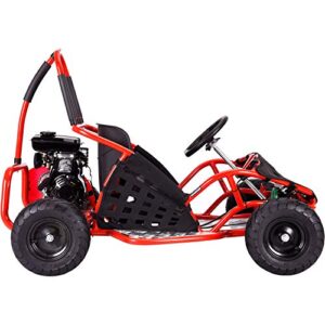 mototec 79cc off road go kart in red