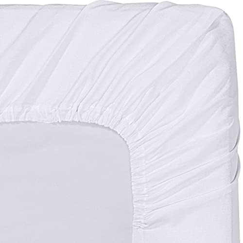 Utopia Bedding Queen Fitted Sheet - Bottom Sheet - Deep Pocket - Soft Microfiber -Shrinkage and Fade Resistant-Easy Care -1 Fitted Sheet Only (White)