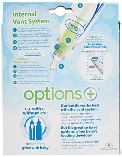 Dr. Brown's Options Narrow Bottle, 3 Count (Pack of 1)