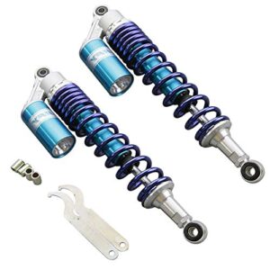 gzyf pair 400mm motorcycle atv shock absorbers universal fits for honda, for yamaha, for suzuki, for kawasaki atv go kart quad dirt sport bikes