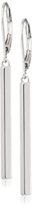 amazon collection sterling silver vertical bar dangle earrings