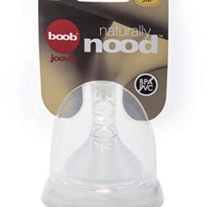 Joovy Boob Naturally Nood Bottle Nipples Featuring Ultra-Strong Silicone with Bumps to Mimic Mom and Available in 5 Flows - Compatible with Joovy Boob Bottle Line (Stage 2)