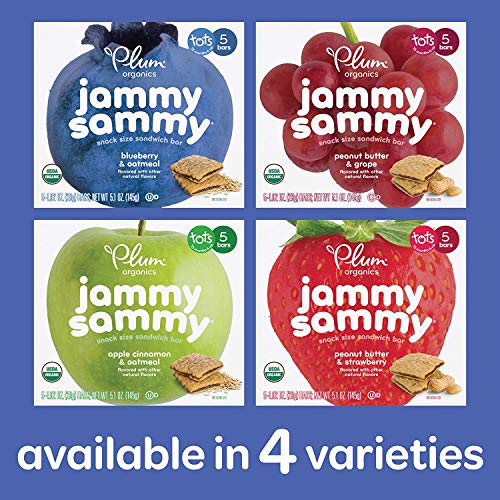 Plum Organics Jammy Sammy Blueberry & Oatmeal, 1.02 Oz, 5 Ct