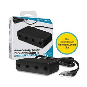 hyperkin 4-port controller adapter for gamecube compatible with nintendo switch/ wii u/ pc