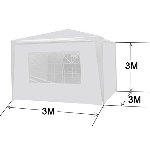 F2C 10 x10 Outdoor Gazebo White Canopy with sidewalls Party Wedding Tent Cater Events Pavilion Beach BBQ (10'X10')