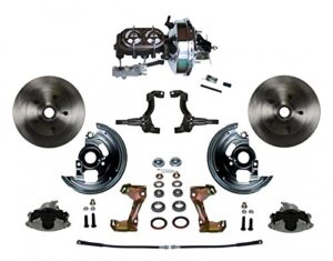 gps automotive fc1002-fbb2 - power conversion kit with 9" chrome booster cast iron chrome top m/c disc/drum side mount