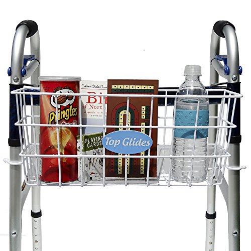 Bundle: Premium Clip-on Walker Basket with Free Carry-All Hooks ($12 Value)