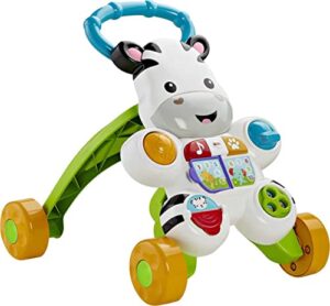 fisher-price baby to toddler learning toy, learn with me zebra walker with music lights and activities for ages 6+ months