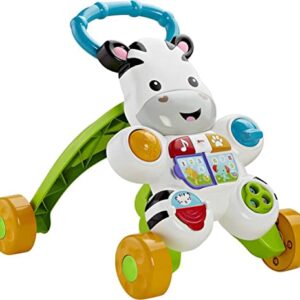 Fisher-Price Baby to Toddler Learning Toy, Learn with Me Zebra Walker with Music Lights and Activities for Ages 6+ Months