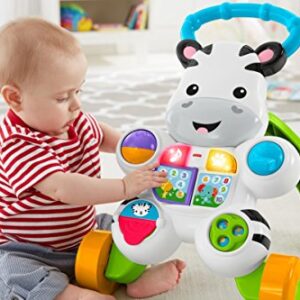 Fisher-Price Baby to Toddler Learning Toy, Learn with Me Zebra Walker with Music Lights and Activities for Ages 6+ Months