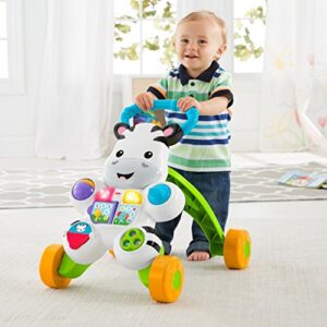 Fisher-Price Baby to Toddler Learning Toy, Learn with Me Zebra Walker with Music Lights and Activities for Ages 6+ Months