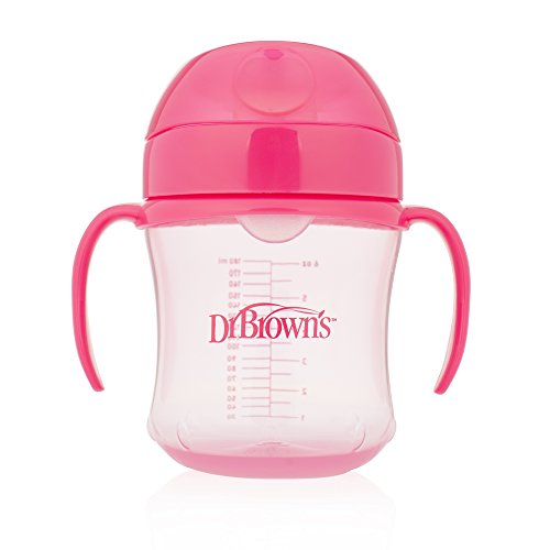 Dr. Brown's Soft-Spout Transition Cup, 6 Ounce (6M+), Pink, Single