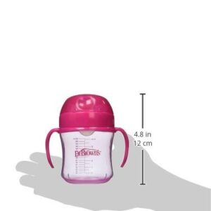 Dr. Brown's Soft-Spout Transition Cup, 6 Ounce (6M+), Pink, Single