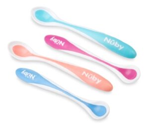 nuby hot safe feeding spoons, 4 count