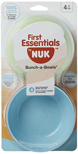 First Essentials by NUK Bunch-a-Bowls, Assorted Colors, 4-Pack