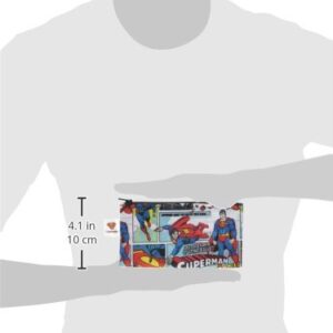 Bumkins Snack Bags, Reusable Fabric, Washable, Food Safe, BPA Free - DC Comics Superman , 7x7 Inch (Pack of 2)