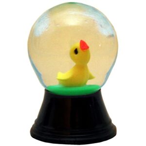 alexander taron pr1177 perzy snowglobe, mini yellow duck-1.5" h w x 1" d, brown