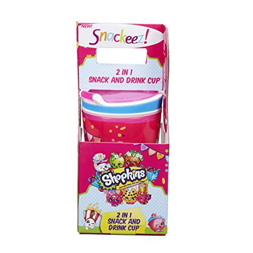 Snackeez Shopkins 2 in 1 Snack and Drink Cup