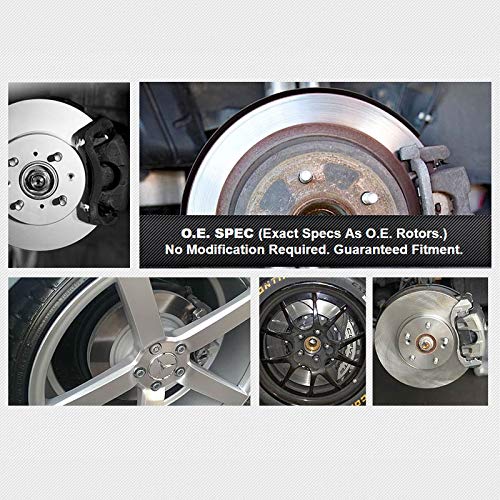 PowerSport Rear Brakes and Rotors Kit |Rear Brake Pads| Brake Rotors and Pads| Ceramic Brake Pads and Rotors |fits 2007-2010 Mini Cooper