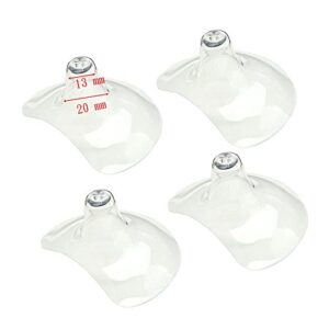 maymom nipple shield (small/extra small), 4pc in reuseable storage case (thicker version)