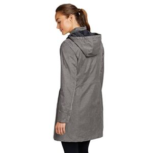 Eddie Bauer Women's Girl On The Go Insulated Trench Coat, Dk Charcoal Htr, Medium