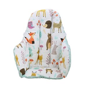 bebek ozel high chair cushion for ikea high chair, one piece ikea high chair accessories, cotton antilop high chair accessories, washable ikea high chair cushion (nature green)