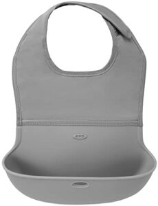 oxo tot roll-up bib- gray