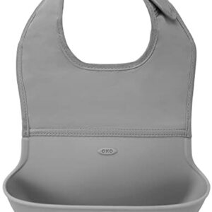 OXO Tot Roll-Up Bib- Gray