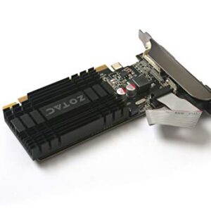 ZOTAC GeForce GT 710 2GB DDR3 PCI-E2.0 DL-DVI VGA HDMI Passive Cooled Single Slot Low Profile Graphics Card (ZT-71302-20L)