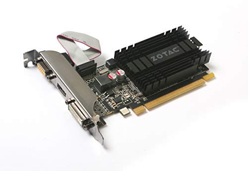 ZOTAC GeForce GT 710 2GB DDR3 PCI-E2.0 DL-DVI VGA HDMI Passive Cooled Single Slot Low Profile Graphics Card (ZT-71302-20L)