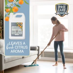 ProCare Citrus Floor Cleaner (Made in USA) | Tile, Stone, Laminate, Vinyl & Natural Wood Floor Cleaner for Mopping, Household Supplies, Cleaning Solution with Citrus Aroma - 1 Gal (128 Fl Oz)