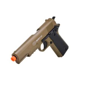 Soft AIR USA Colt 1911 A1 Spring Airsoft Pistol with Metal Slide, 345 FPS, Brown