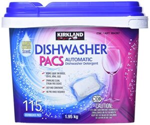 kirkland signature easy to use, streak free premium dishwasher pacs, automatic dishwasher detergent