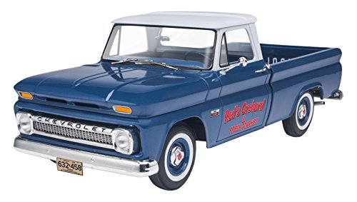 Revell 85-7225 '66 Chevy Fleetside Pickup Model Truck Kit 1:25 Scale 112-Piece Skill Level 4 Plastic Model Building Kit , Blue, 12 years old and up