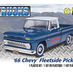 Revell 85-7225 '66 Chevy Fleetside Pickup Model Truck Kit 1:25 Scale 112-Piece Skill Level 4 Plastic Model Building Kit , Blue, 12 years old and up