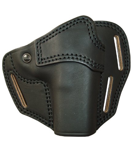 East.A Pancake Cow Leather Black Silhouette Holster No.215-BK Glock