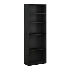 furinno jaya simply home 5-shelf bookcase, 5-tier, black