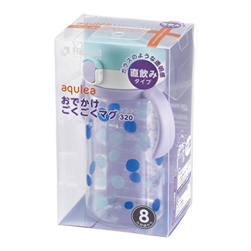 Richell Aqulea outing straw mug 200 Light blue