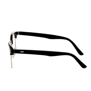 Shiratori New Vintage Fashion Half Frame Semi-Rimless Clear Lens Glasses Gold