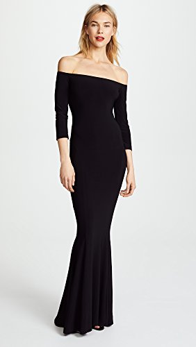 Norma Kamali Women's Kamali Kulture Off Shoulder Fishtail Gown, Black, M